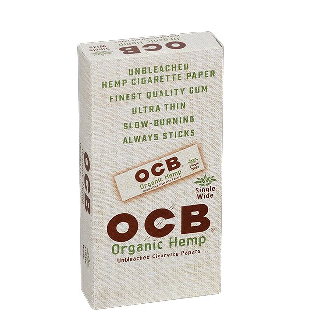 OCB ORGANIC HEMP PAPER SINGLE WIDE (OOHSW) 24CTBOX – Hashtag Distributors